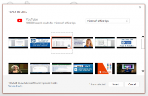 youtube video selection